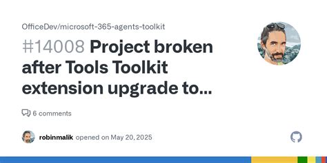 Project Broken After Tools Toolkit Extension Upgrade To Microsoft 365