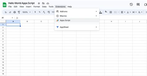 First Apps Script Function Apps Script