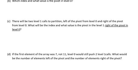 Solved 3 We Studied The Quicksort Algorithm In Class
