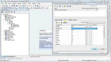 010 Erwin Data Modeler Template Youtube