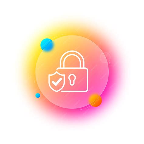 Premium Vector Shield With Padlock And Check Mark Icon In Glassmorphism Style Vector Eps 10