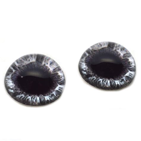 High Domed Sparkling Dark Gray Human Glass Eyes Handmade Glass Eyes