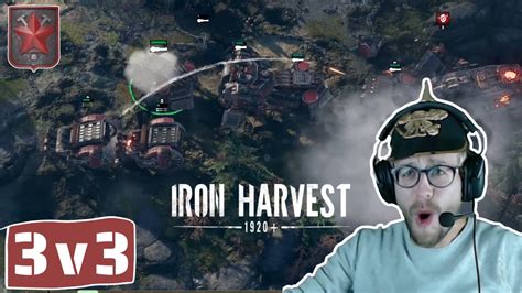 Unaufhörliche Mech Schlacht Iron Harvest Gameplay Multiplayer Deutsch Rusviet 3v3 Youtube