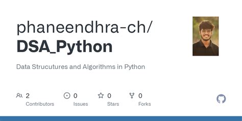 Github Phaneendhra Chdsapython Data Strucutures And Algorithms In