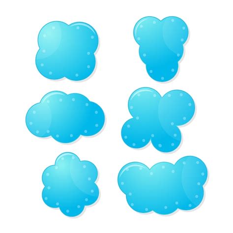 premium vector cloud speech text boxes