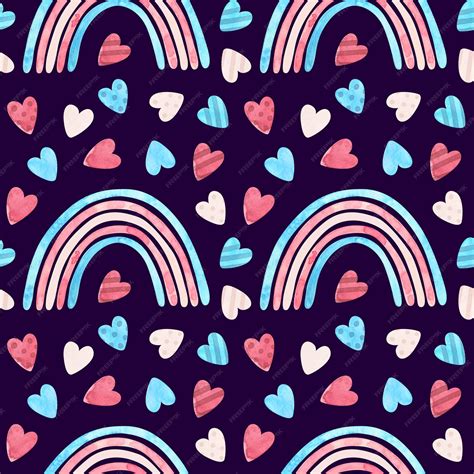 트랜스 프라이드 원활한 패턴 Lgbt 아트 무지개 클립 아트 스티커 포스터 카드 트랜스젠더 프라이드 프리미엄 벡터