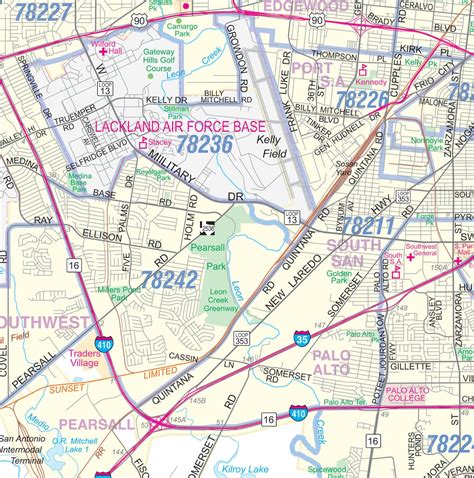 San Antoniobexar County Detailed Region Wall Map Wzip Codes 2 Large Sizes Etsy