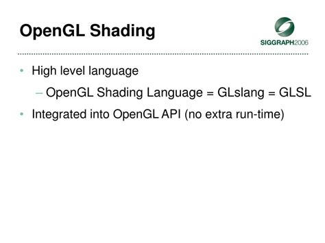 Ppt Gpu Shading And Rendering Opengl Shading Language Powerpoint