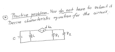 Solved You Do Not Have To Submit It Derive Characteristic