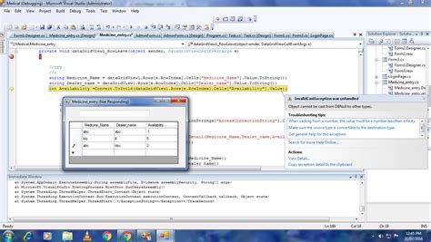 c why integer value is not inserted in access database stack overflow