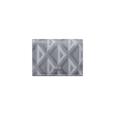 디올 비즈니스 카드 홀더 디올 그레이 Cd 다이아몬드 캔버스 Dior Kream