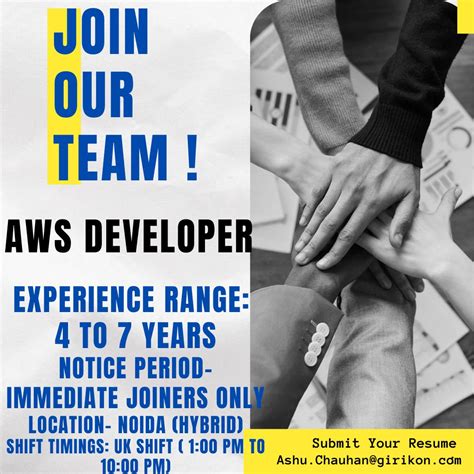 Girikon On Linkedin Hiring Aws Developer Opportunity Awsjobs Cloudcareers Hiring…