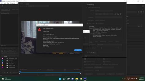 Export Error Error Completing Render Adobe Support Community 12869214