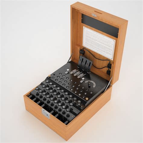 Enigma Cipher Machine 02 3d Model 59 Fbx Obj Max Free3d