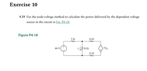 Solved Exercise 10418 ﻿use The Node Voltage Method To
