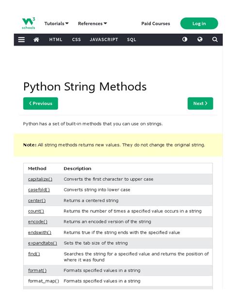 W3schools Com Python Python Ref String Asp Pdf J Query Php
