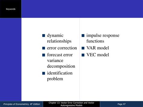 Ppt Chapter 13 Vector Error Correction And Vector Autoregressive Models Powerpoint