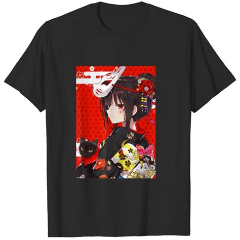 Anime Girl Japanese Waifu Kawaii Neko Cat Kitsune Mask T Shirts Sold By Leoneldmurphy Sku