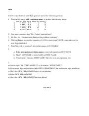 HW 9 Pdf HW 9 Use The Course Database Write SQL Queries To Answer The