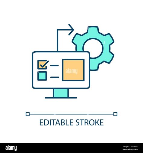 Business Process Automation RGB Color Icon Stock Vector Image Art Alamy