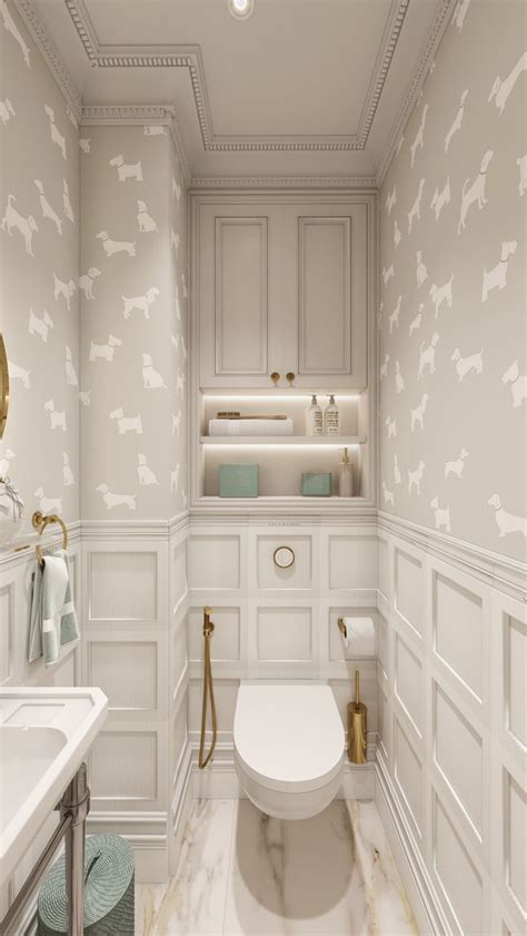 Интерьер санузла дизайн гостевого туалета обои в санузле дизайн проект квартиры в жк Пала