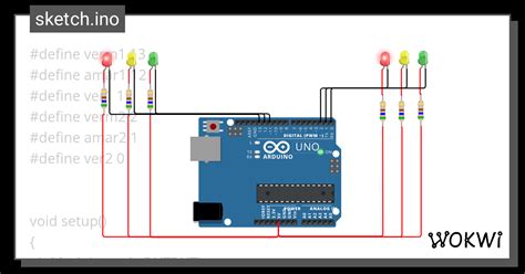 Semaforos Wokwi Esp32 Stm32 Arduino Simulator