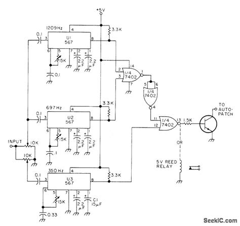 Pll Single Tone Decoder Basic Circuit Circuit Diagram
