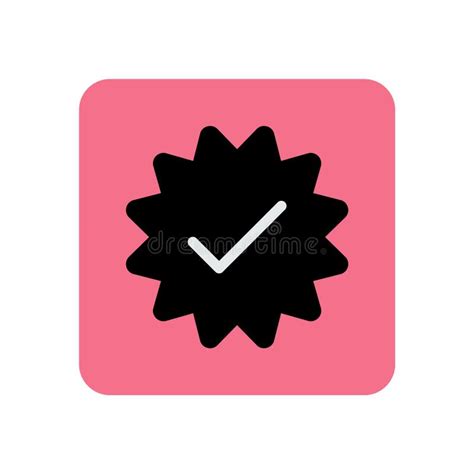 Colorful Flat Icon Design For Verifying Checkmark Mobile Application Stock Vector Illustration
