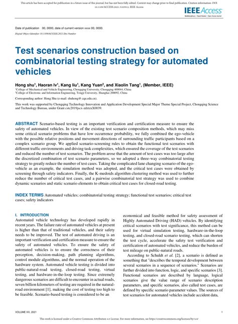 pdf test scenarios construction based on combinatorial testing