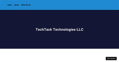 Techtack Technologies Llc Codesandbox