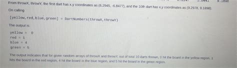 Solved Dart Game Dart Location Write A Function Called