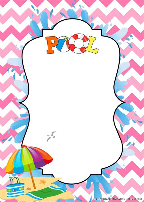 Free Printable Pool Party Invitation Templates Download Hundreds Free