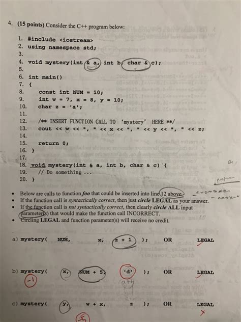 Solved 4 15 Points Consider The C Program Below 1