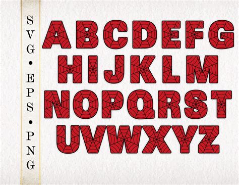 Spiderman Alphabet Font Spiderman Svg Spiderman Font Svg Etsy My XXX Hot Girl