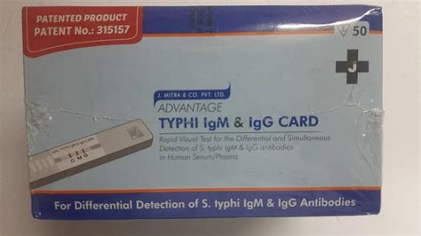 Jmitra Advantage Typhi Igm Igg Card Test Kit At ₹ 150 J Mitra