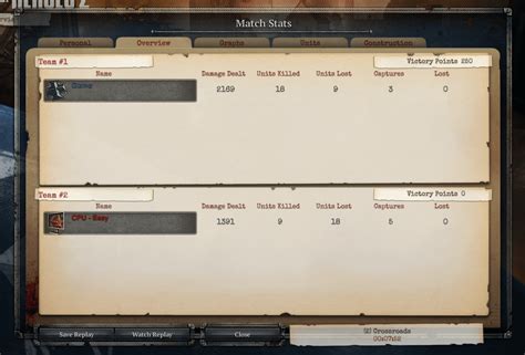 match validation failed 0 points why r companyofheroes