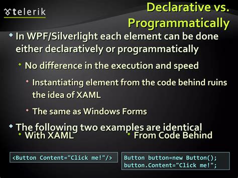 Introduction To XAML And WPF PPT
