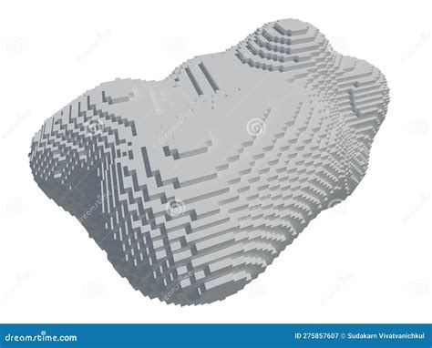 white cloud voxel 3d rendering stock illustration illustration of