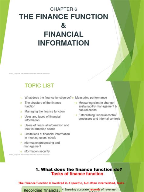 Chapter 6 The Finance Function And Finance Information Pdf Internal Control Information Chapter 6 The Finance Function And Finance Information Pdf Internal Control Information