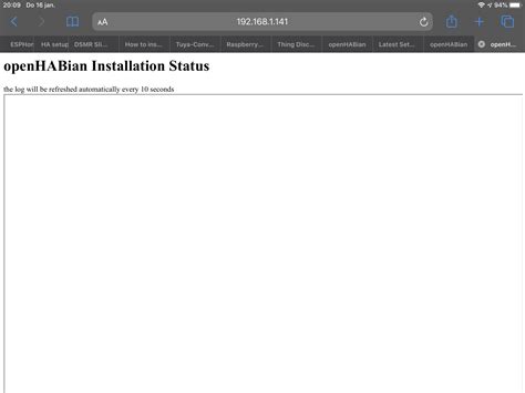 Openhabian Installation Problem Installation Openhab Community