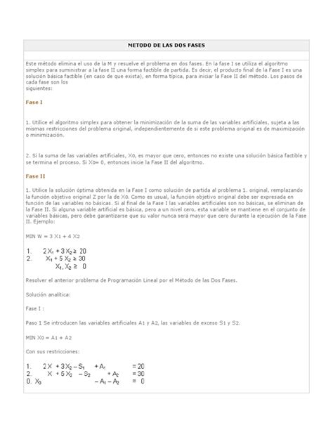 Metodo De Las Dos Fasess Pdf Algoritmos Y Estructuras De Datos