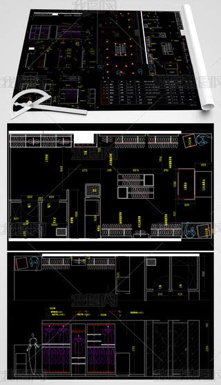 平面图模特cad专题模板 平面图模特cad图片素材下载 我图网