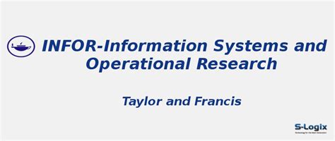 Information Systems And Operational Research Impact Factor S Logix