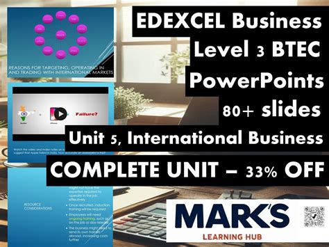 Edexcel Pearson Btec Business Level 3 Unit 5 International Business Complete Unit
