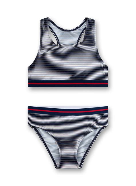 Mädchen Bikini Blau Ringel 164 4060972642444