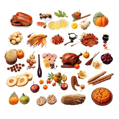 음식과 전통 추수감사절 액세서리 컬렉션 칠면조 저녁 식사 추수 감사절 음식 추수 감사절 칠면조 Png 일러스트 및 이미지 에 대한 무료 다운로드 Pngtree