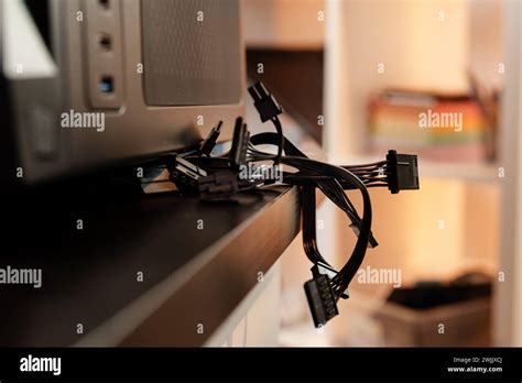 Computer Parts Of Processing Unit Close Up Stock Photo Alamy