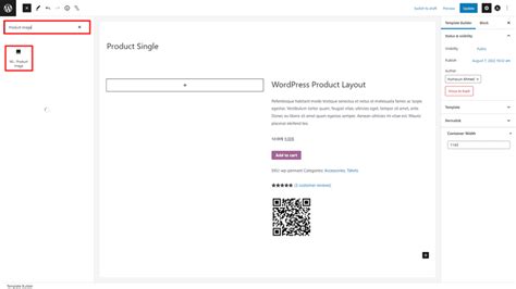 Product Image Block For Gutenberg Woolentor