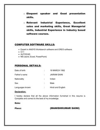 Resume PDF Business Business And Finance