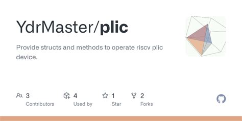 github ydrmaster plic provide structs and methods to operate riscv